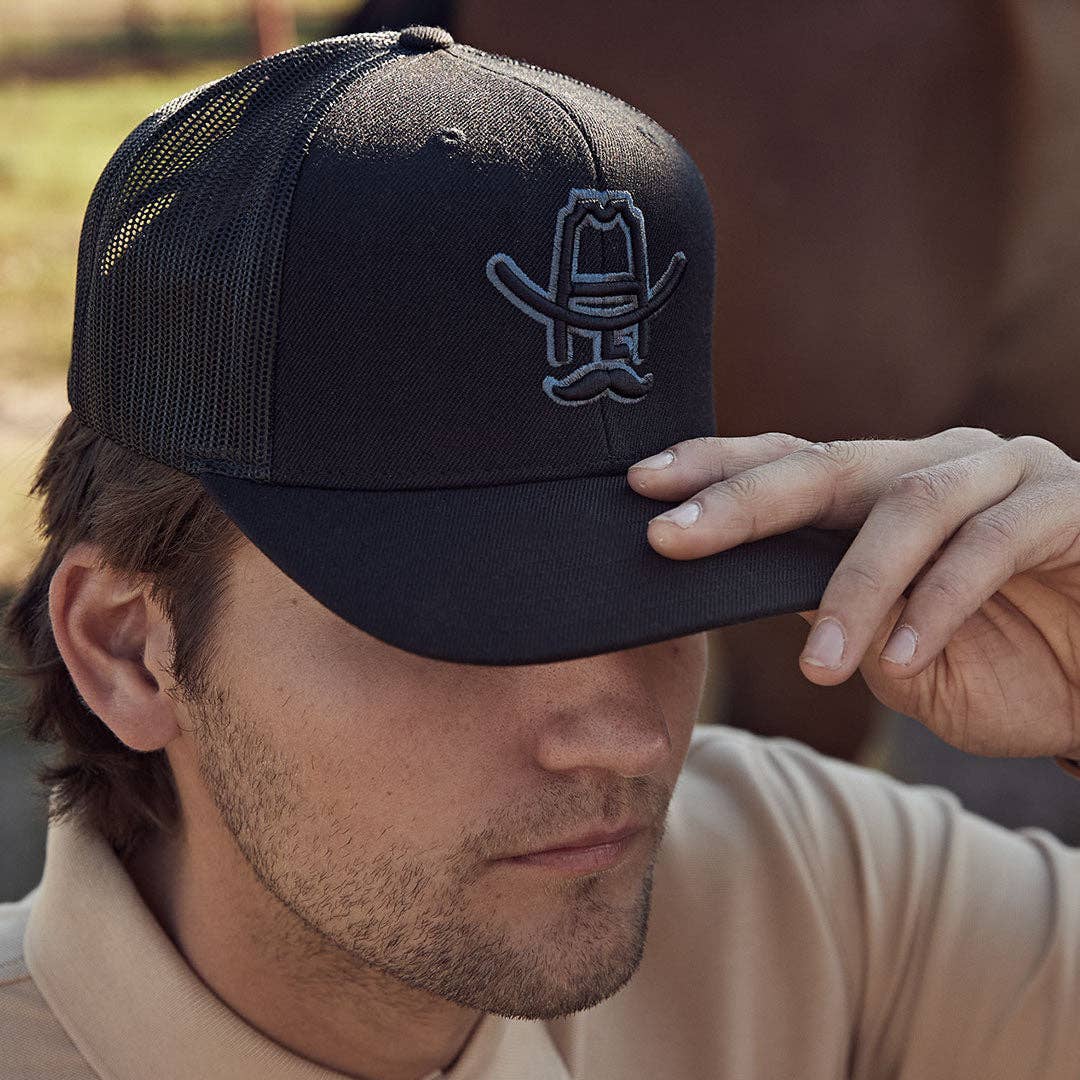 The Blackout Trucker Hat – Ranchmans Farm & Feed Store