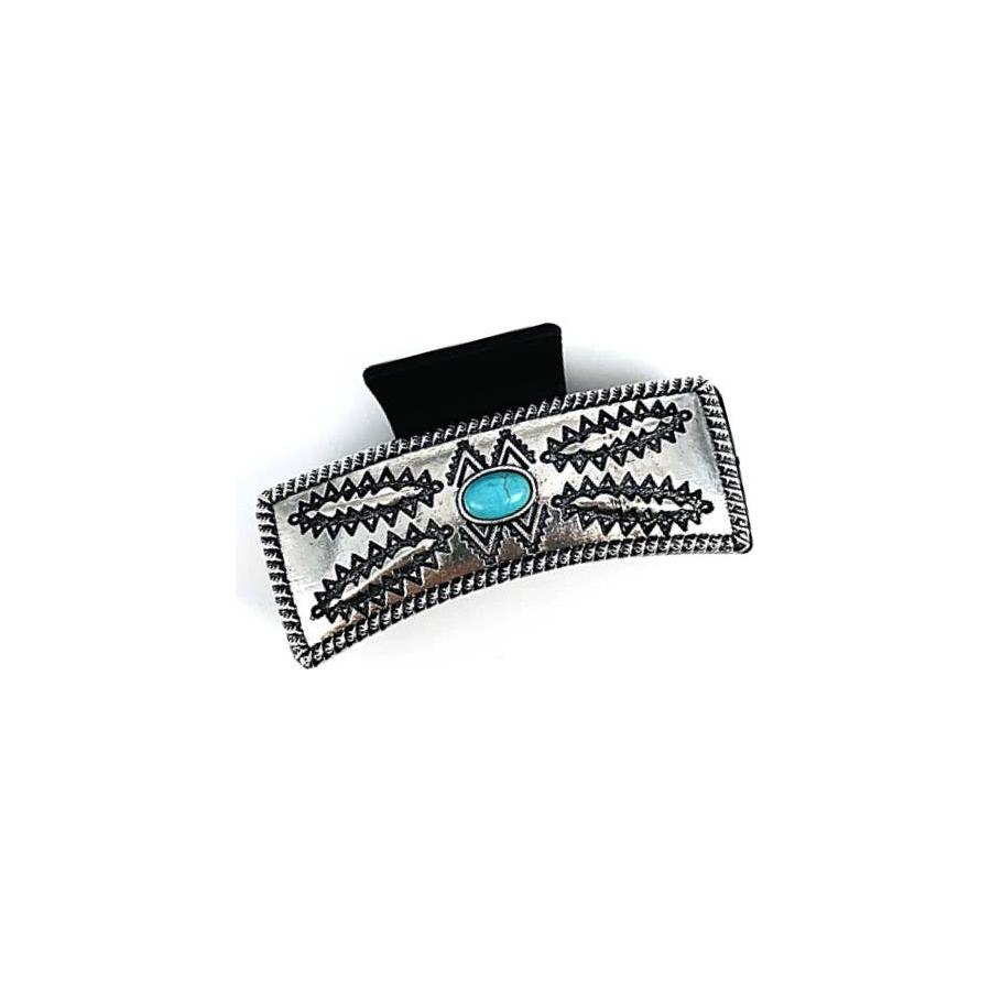Snowing West - WESTERN STYLE TURQUOISE CASTING HAIR CLAW – Ranchmans ...