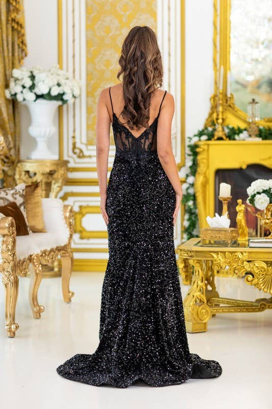 Beaded Sequin Prom Dress with Sheer Bodice – Ranchmans Farm & Feed Store